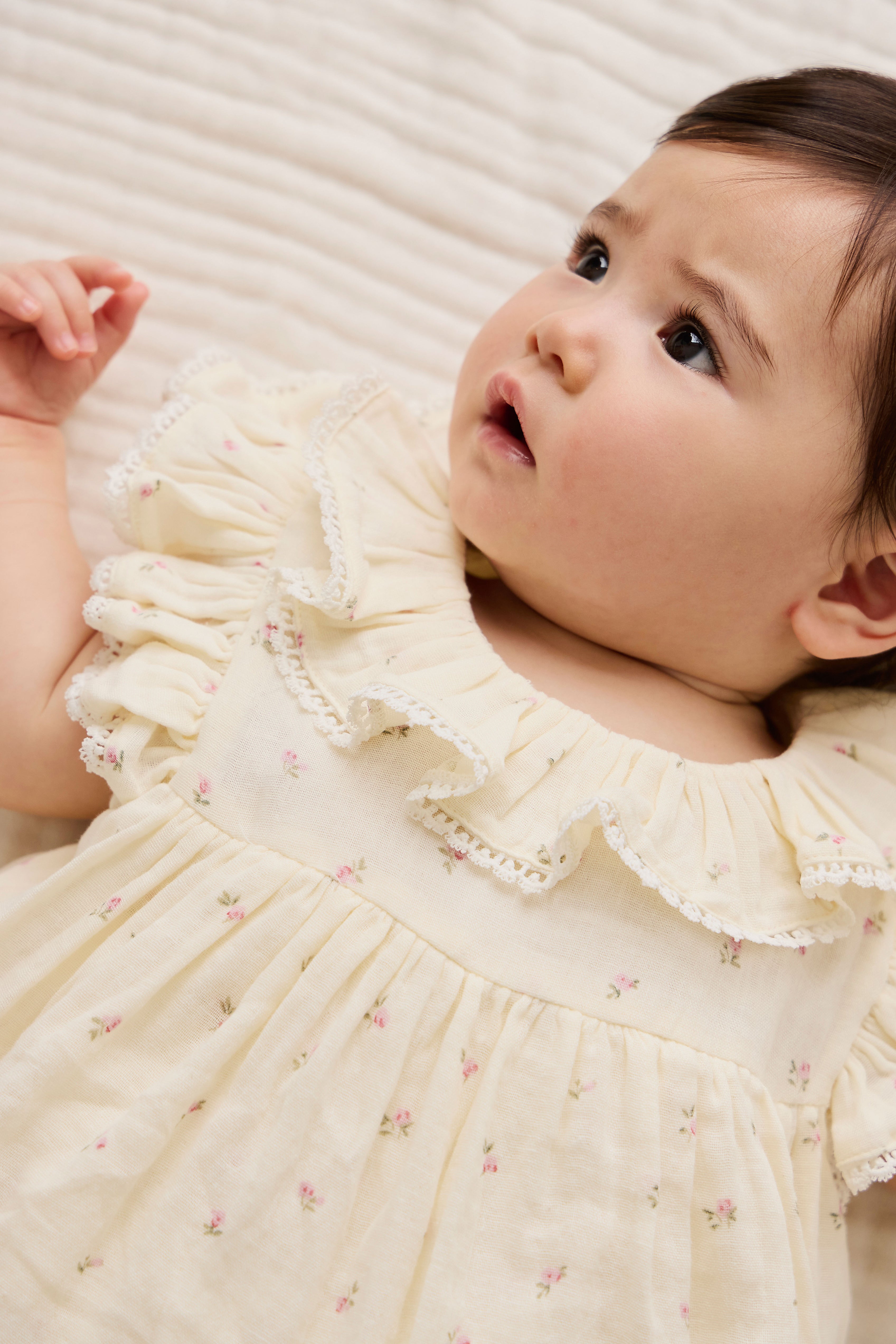Organic Cotton Muslin Frannie Playsuit - Willow Rose – Jamie Kay AU