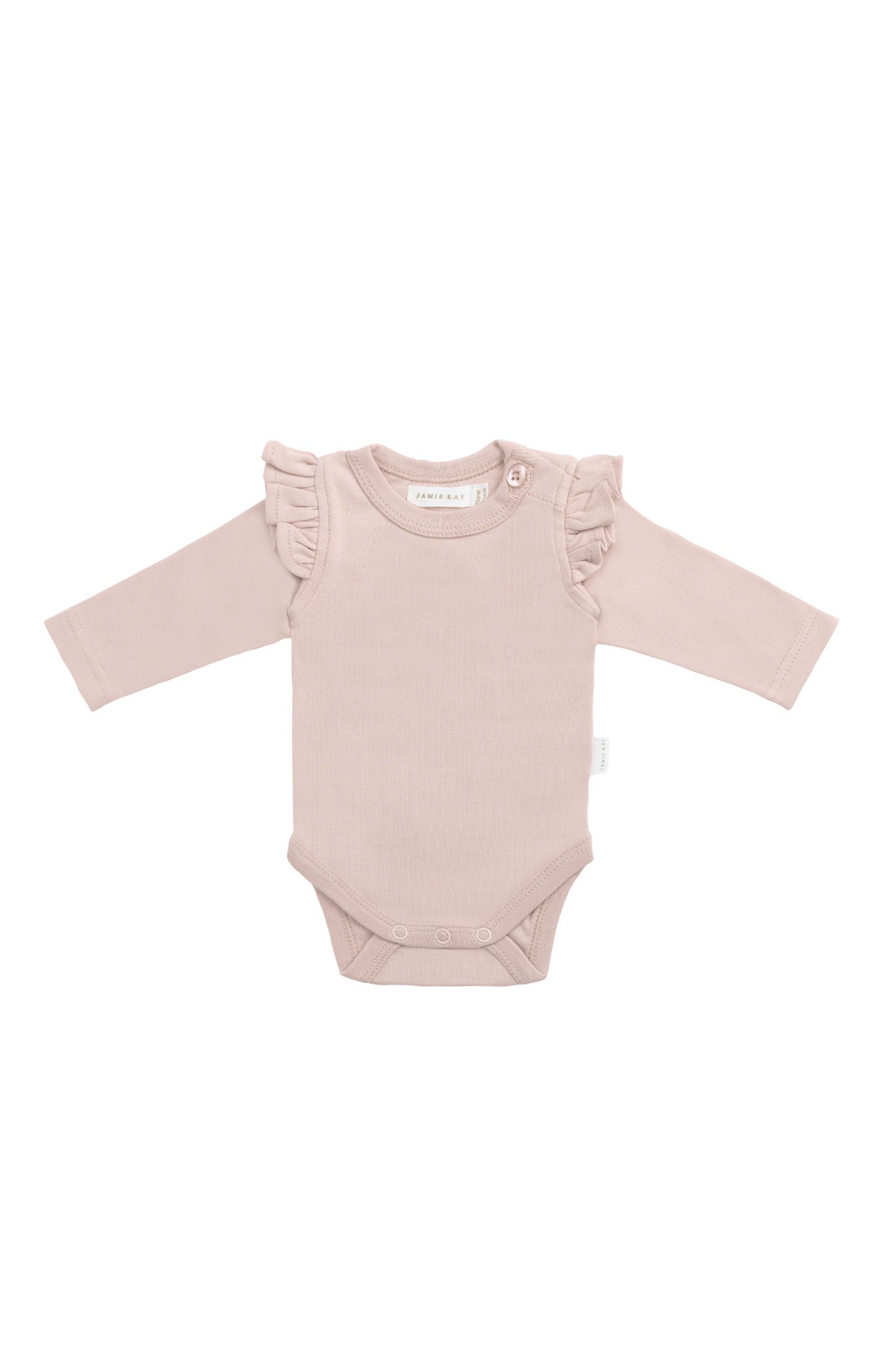 Organic Cotton Ana Bodysuit - Shell Pink – Jamie Kay AU