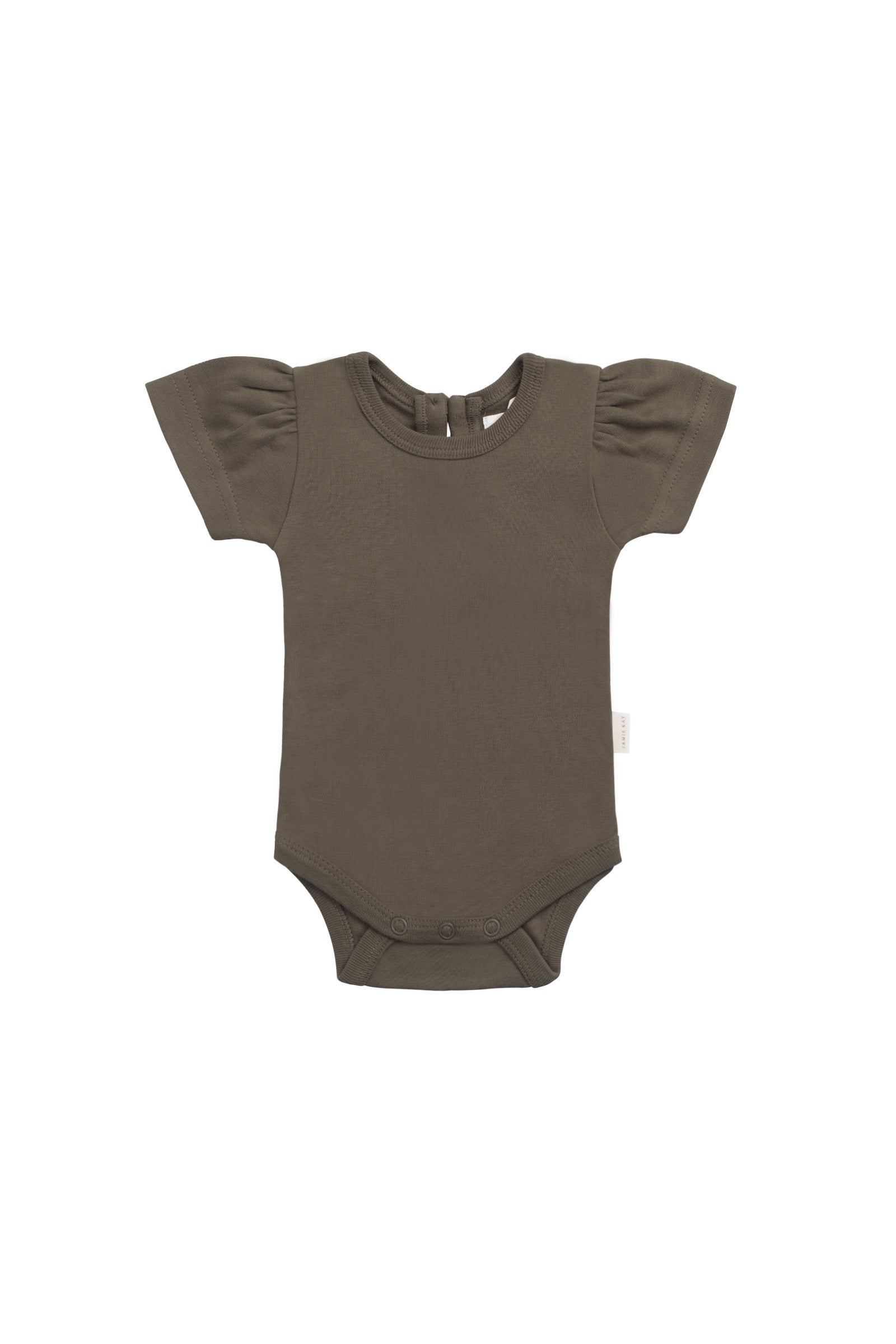 Organic Cotton Cap Sleeve Bodysuit - Deep Olive – Jamie Kay AU
